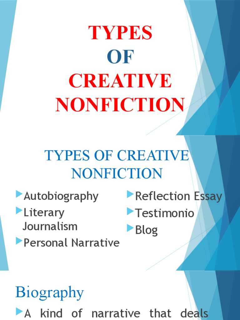 Exploring the Genres of Creative Nonfiction: Autobiographies, Personal ...