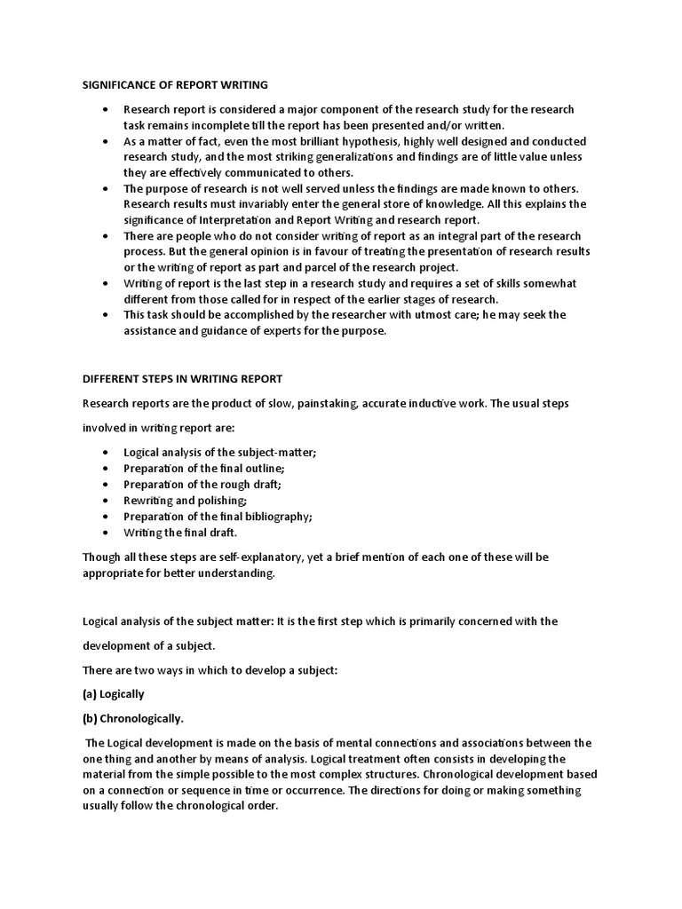 Significance of Report Writing | PDF | Cognitive Science | Epistemology