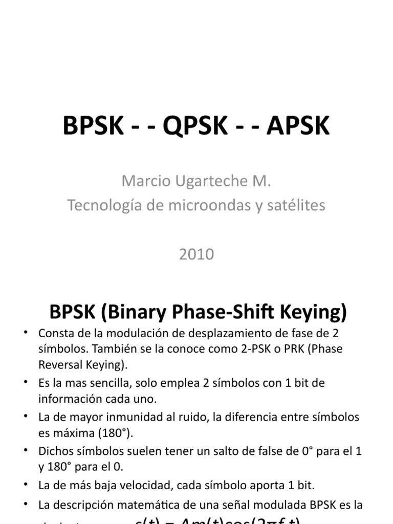 Bpsk-Qpsk-Apsk | PDF | Tecnología de información y comunicaciones ...