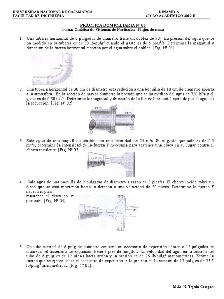 Ejercicios de Flujo Masico | PDF | Presión | Fricción