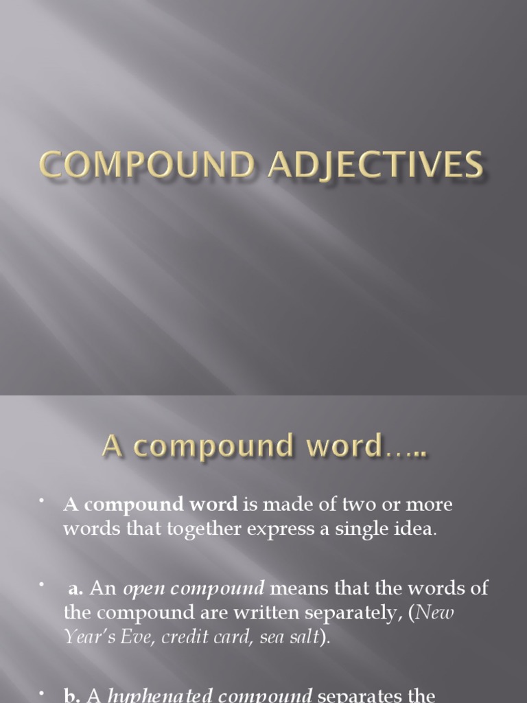 A Comprehensive Guide to Compound Words, Hyphenation Rules, and Forming ...