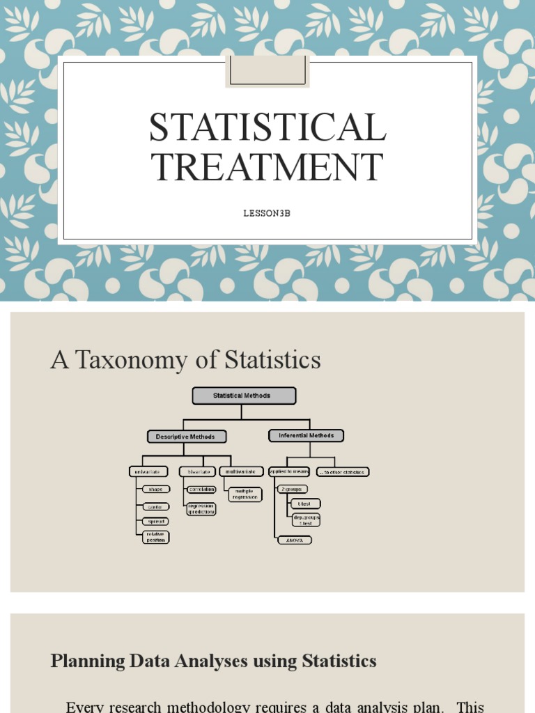 Statistical Treatment (Part of Module 4 | PDF | Level Of Measurement ...
