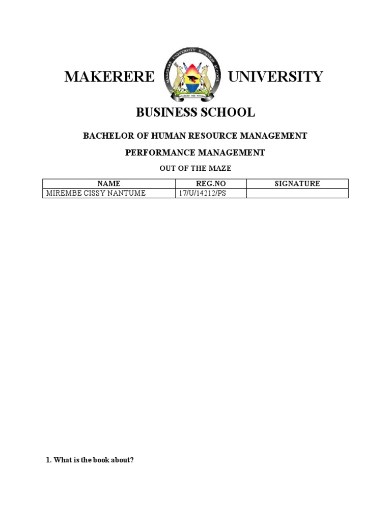 Out of The Maze-Reagan Kalema | PDF | Hope | Goal