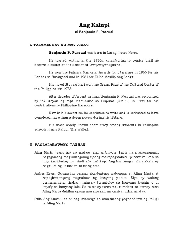 Ang Kalupi | PDF