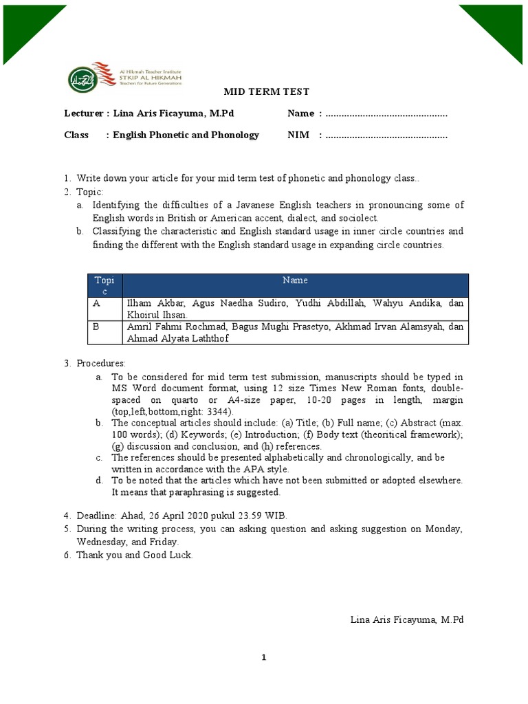 Phonetics & Phonology Midterm Guide | PDF