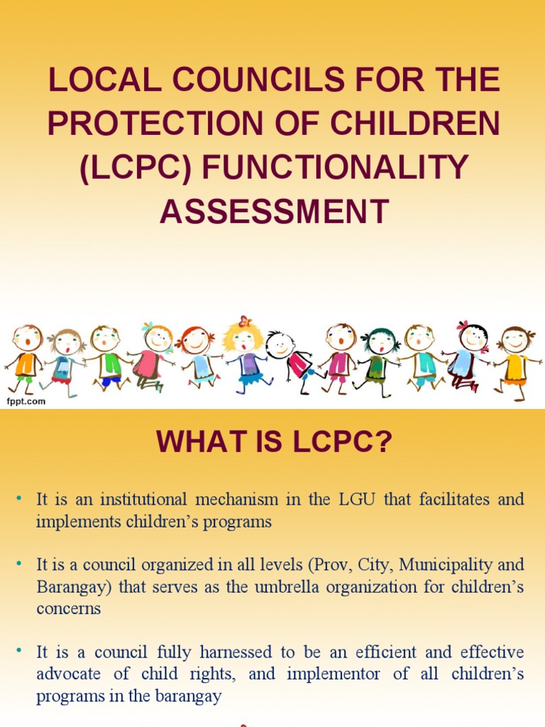 LCPC Functionality Assessment | PDF | Children's Rights | Policy