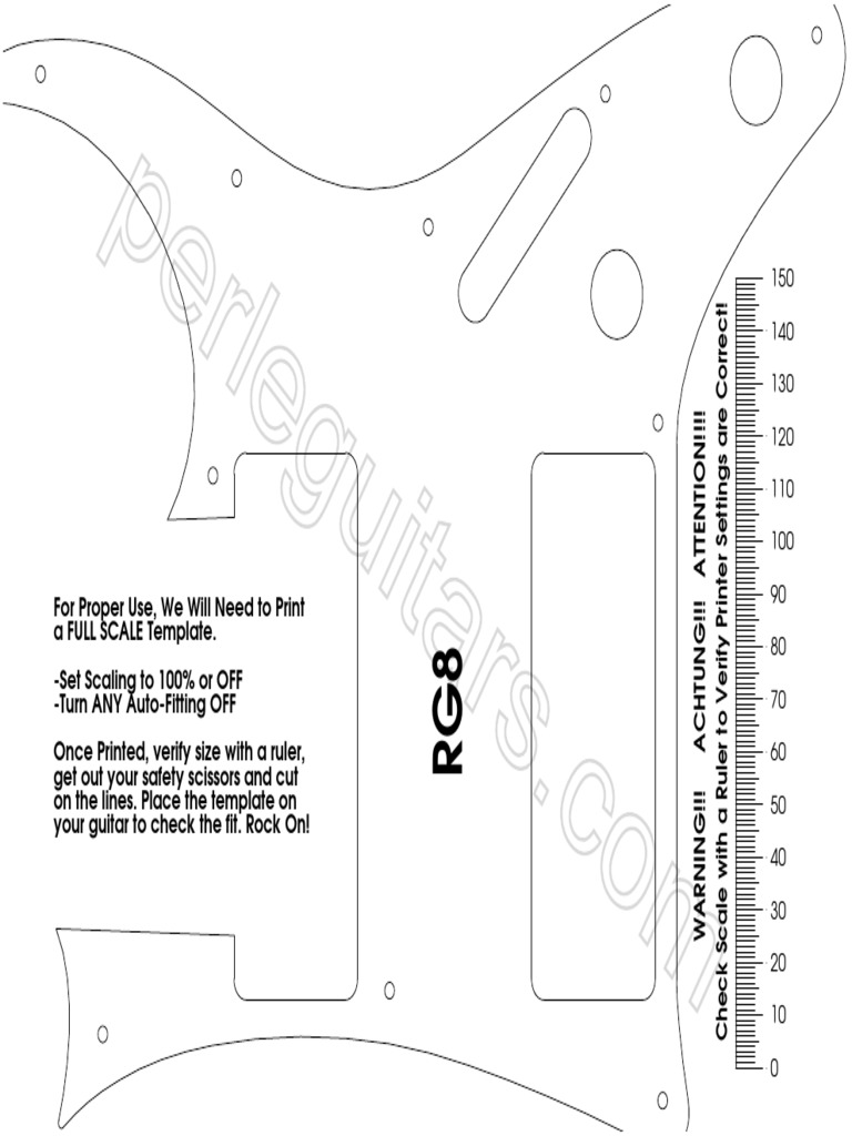 RG8 Pickguard Print Template | PDF | Printing | Graphic Design
