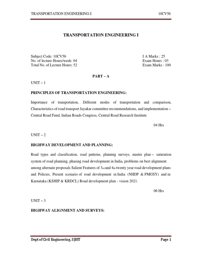 Transportation Engineering 1 Moocs | PDF | Road Surface | Transport