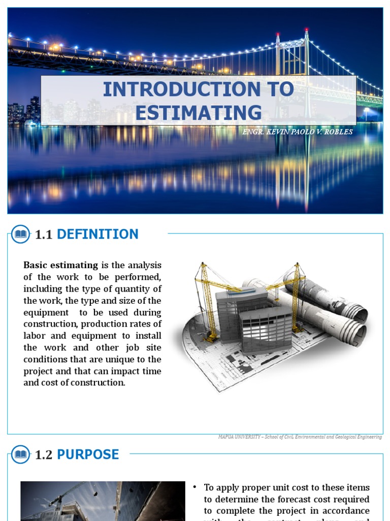 Basics of Estimation in Civil Engineering | PDF | Risk | Specification ...