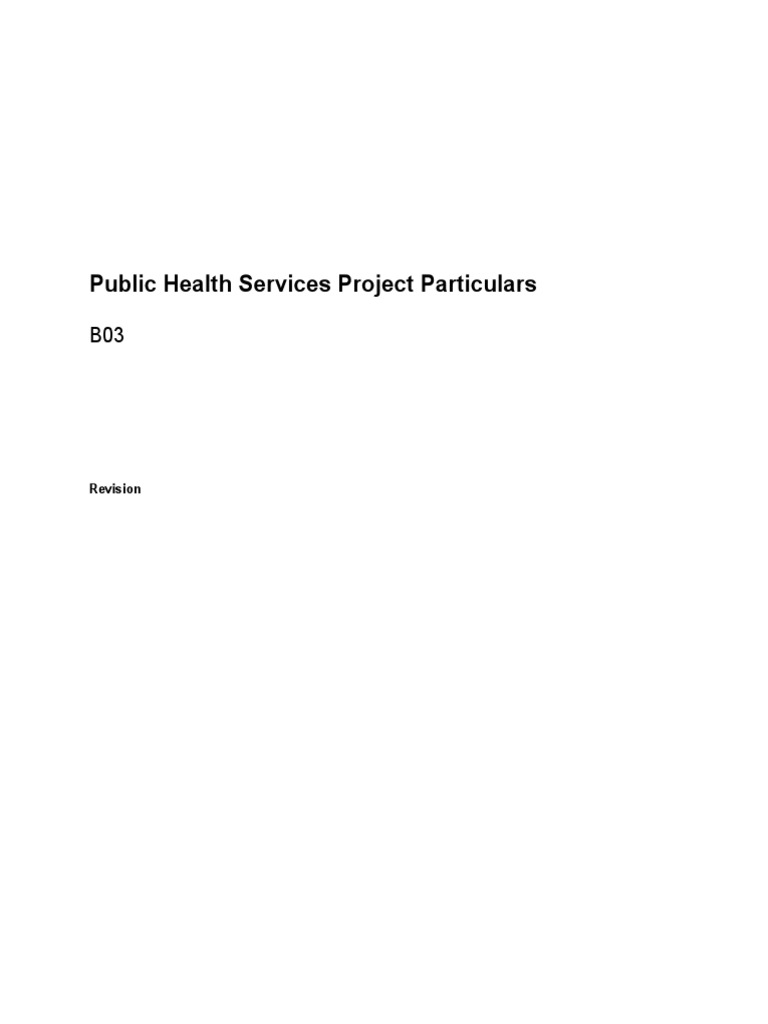 B03 Public Health Services Project Particulars | PDF | Specification ...