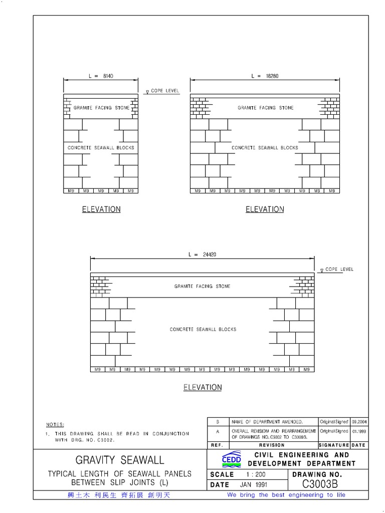 Ic3003b Gravity Seawall Typical Length of Seawall Panels (Hong Kong ...