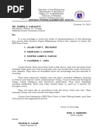 Request Letter To Tanod | PDF