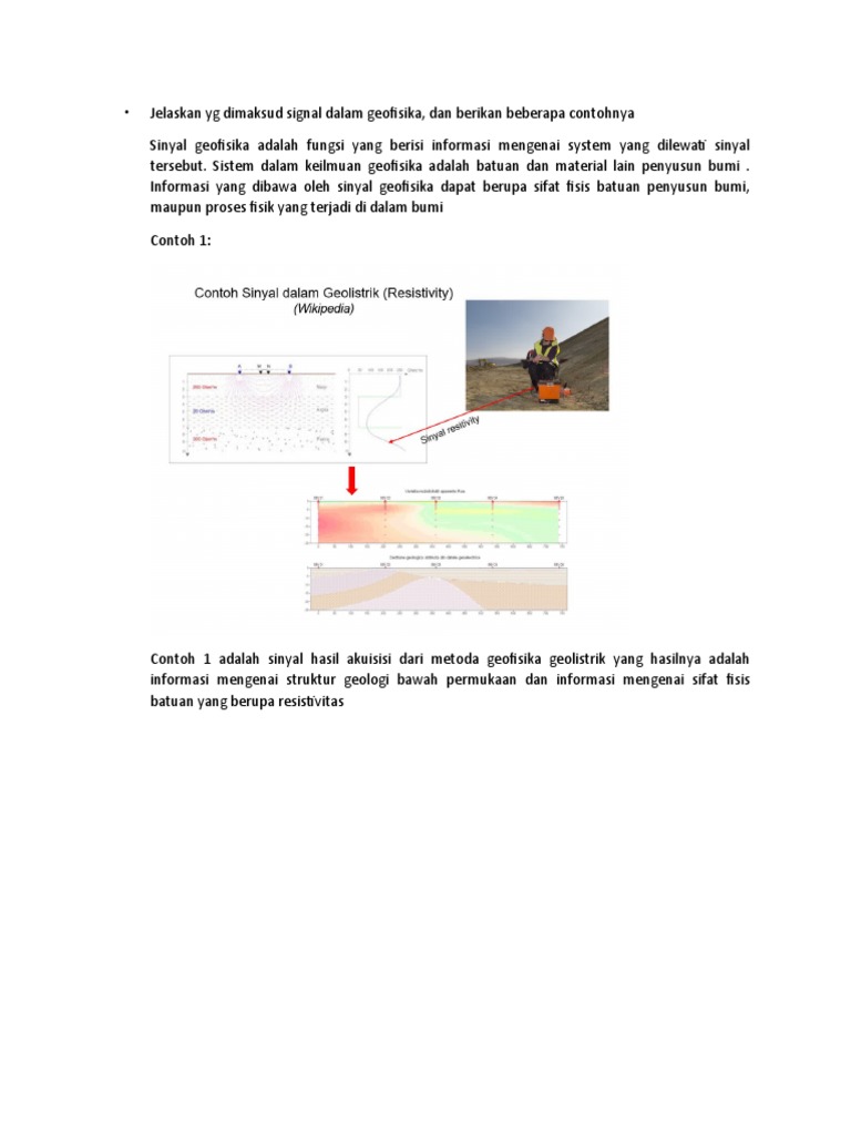 Jelaskan Yg Dimaksud Signal Dalam Geofisika | PDF