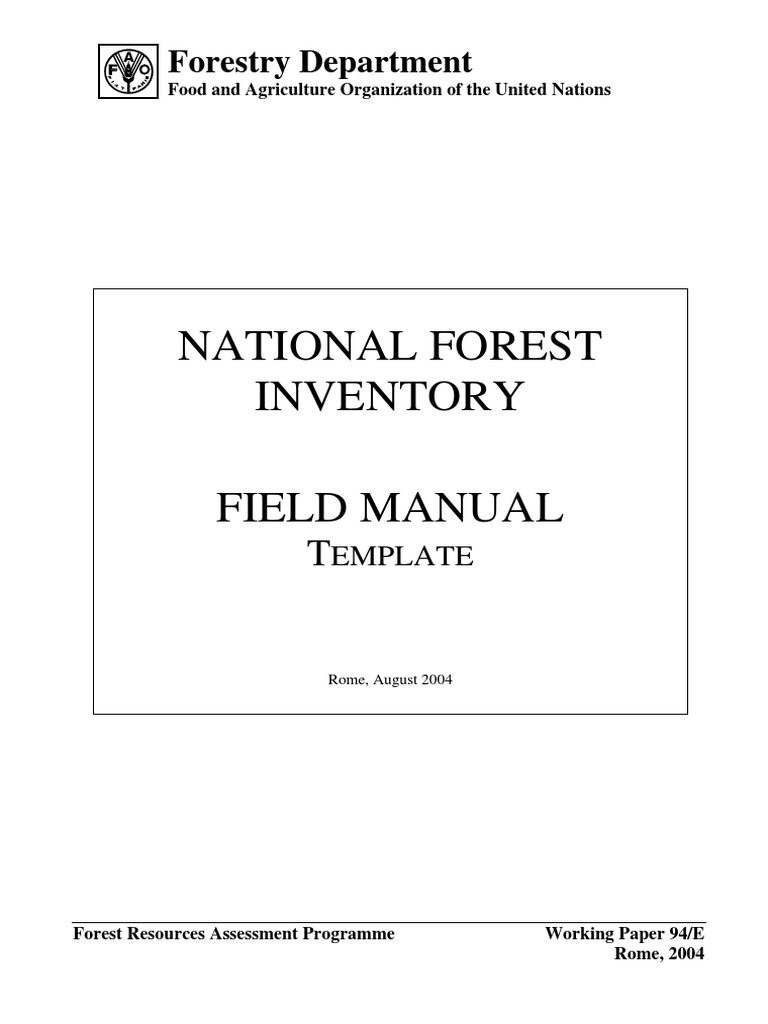 National Forest Inventory Manual | PDF | Field Research | Sustainability