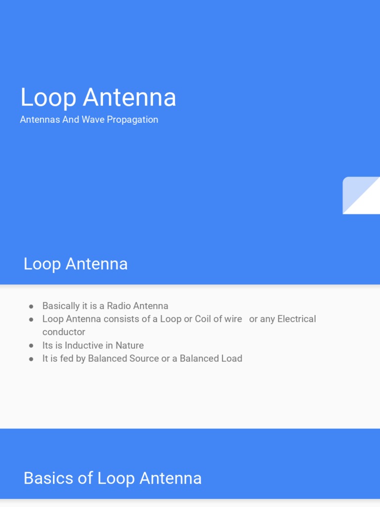 Types and Applications of Loop Antennas | PDF | Science & Mathematics