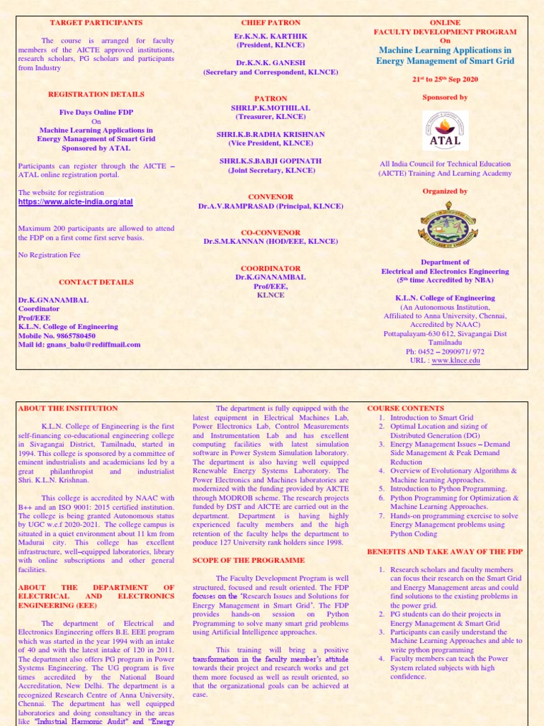 Target Participants Chief Patron Online Faculty Development Program On ...