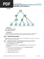 5.3.1.3 Packet Tracer - Identify MAC and IP Addresses Chart | PDF | Ip Address | Router (Computing)