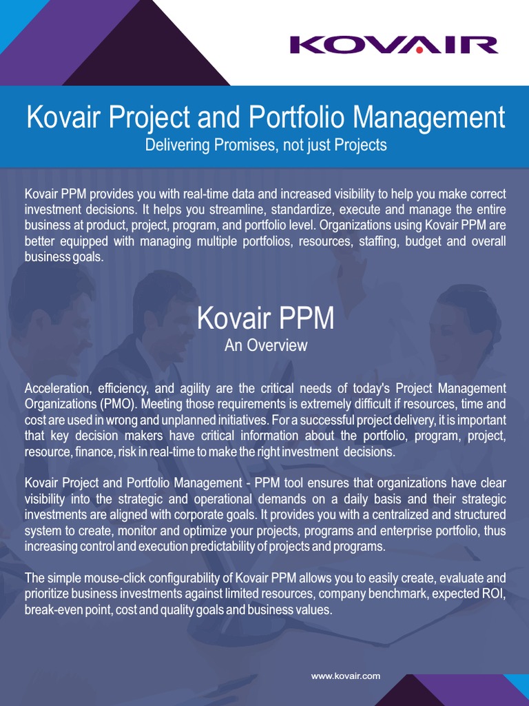 Kovair Project and Portfolio Management: Delivering Promises, Not Just ...