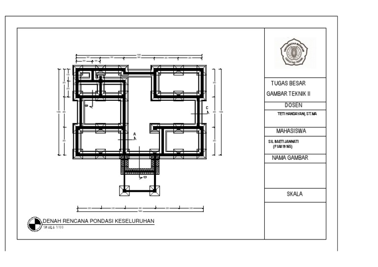 11.denah Rencana Pondasi | PDF