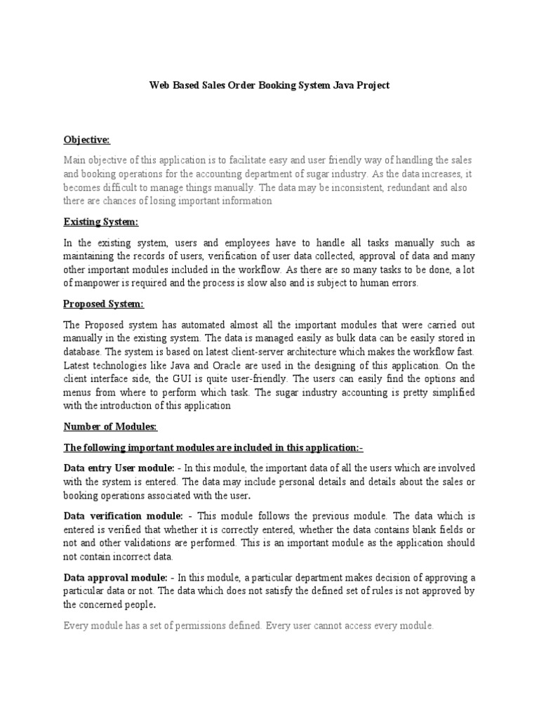 Sales Order Booking System | PDF | Databases | Modular Programming