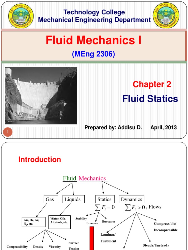 Chapter 2. Fluid Statics | PDF | Buoyancy | Pressure Measurement