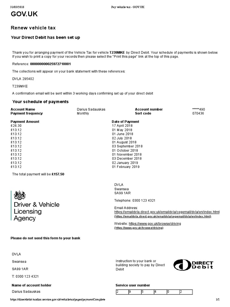 Pay Vehicle Tax | PDF | Debit Card | Payments