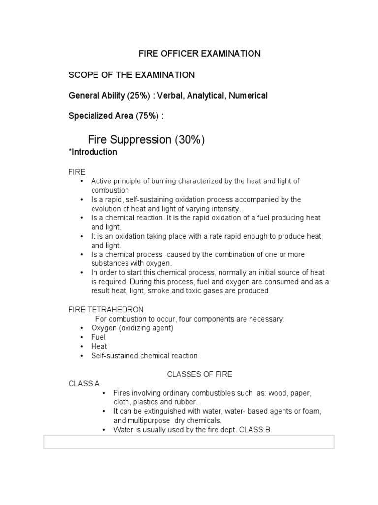 FOE Reviewer | PDF | Fires | Firefighting