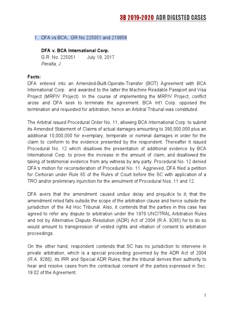 Adr Digest Pool-2 | Download Free PDF | Arbitration | Alternative Dispute Resolution