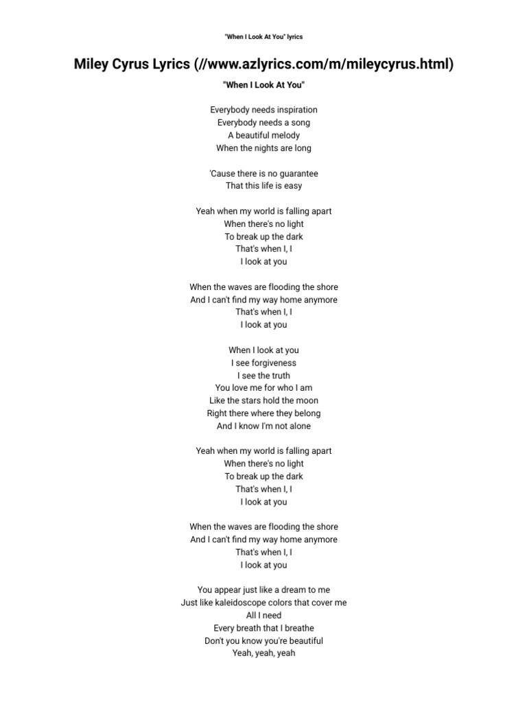Adore You Miley Cyrus Lyrics