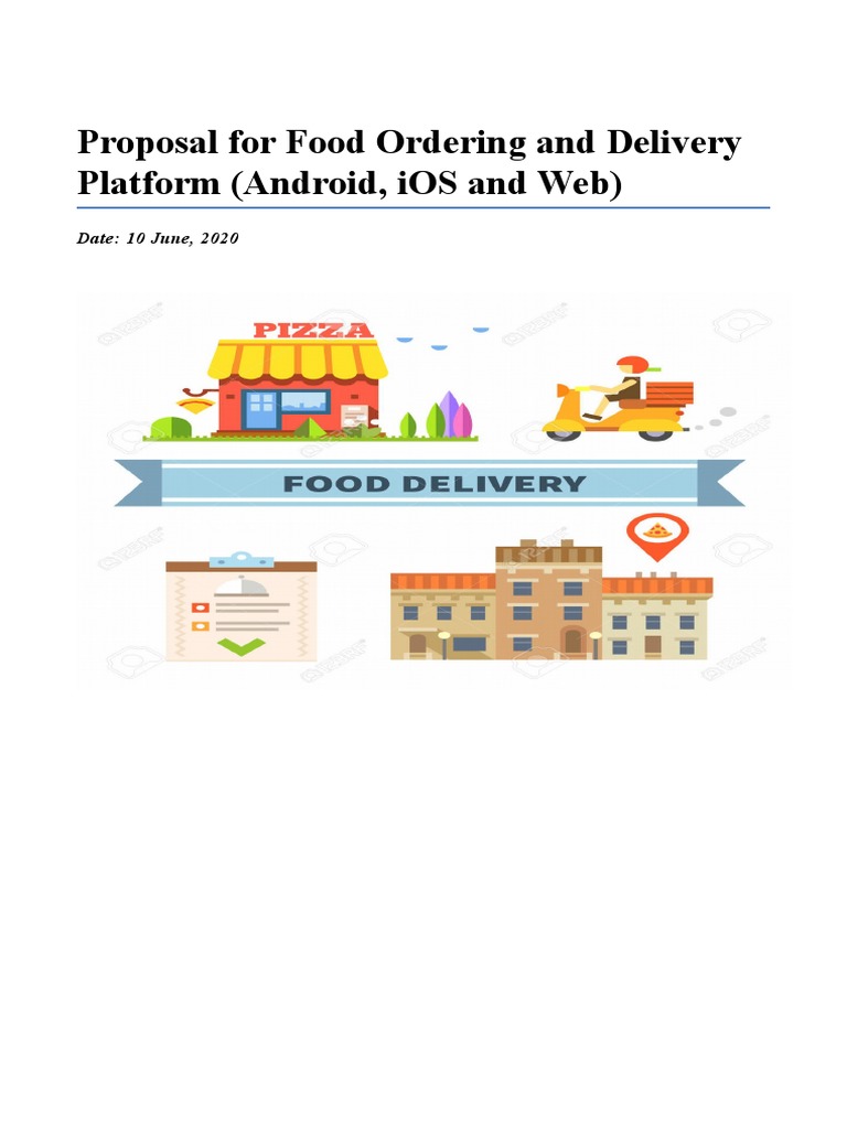 Proposal For Food Ordering & Delivery Platform (Android, iOS and Web ...