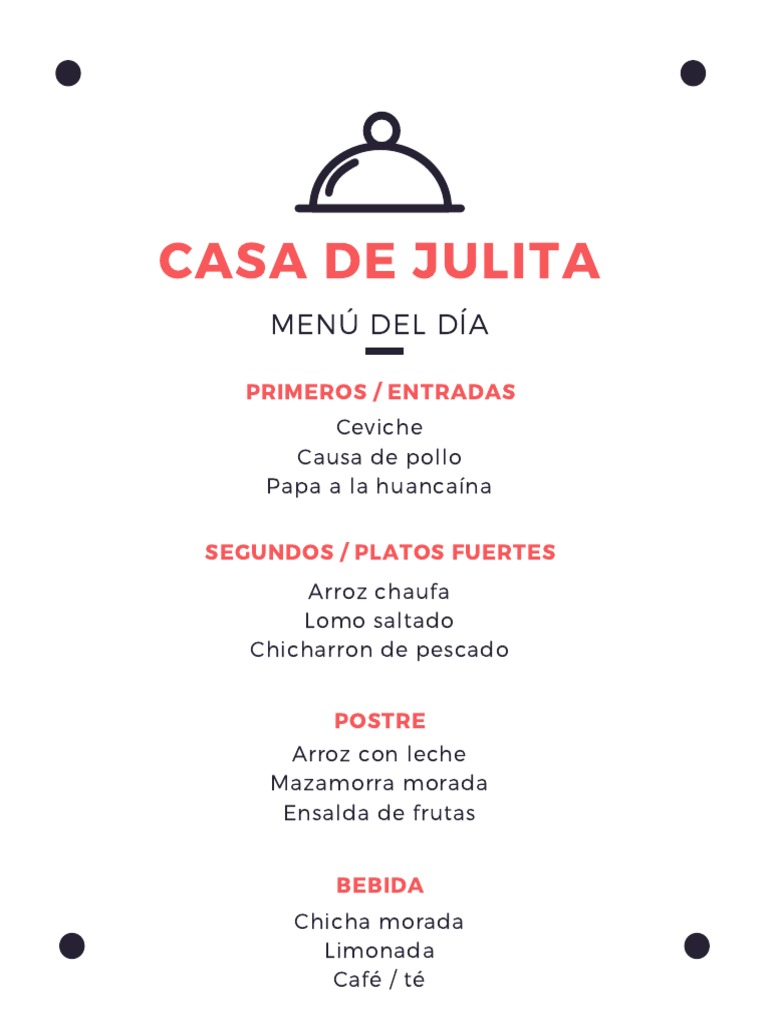 Menu Peruano PDF | PDF