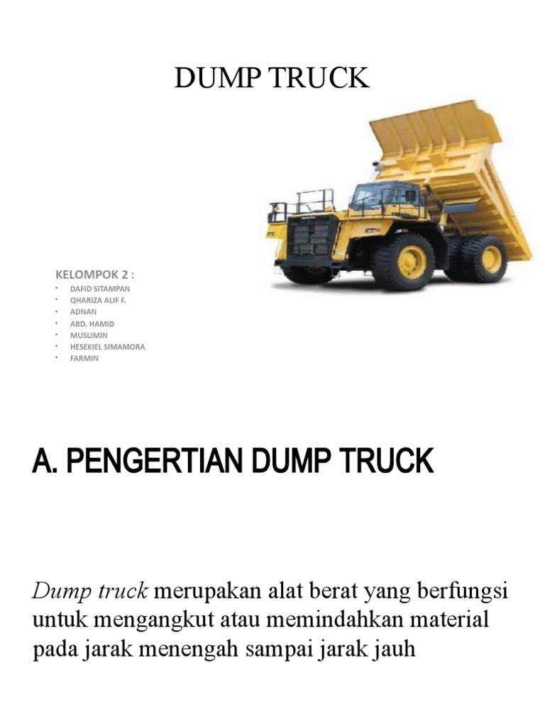 Jenis dan Produktivitas Dump Truck | PDF