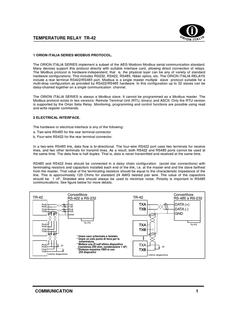 Communication - Protocol-TR 42-C1 | PDF | Telecommunications | Computer ...