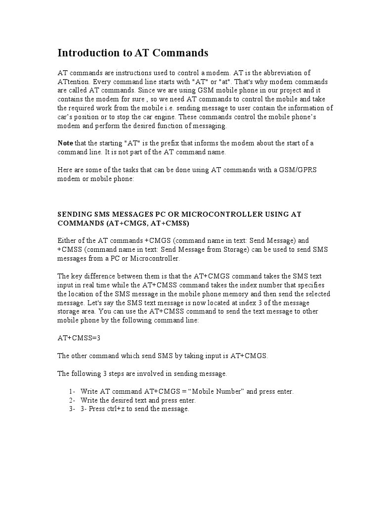 At Commands | PDF | Computer Architecture | Communication