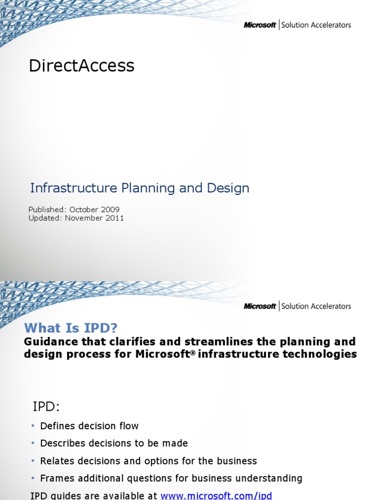 IPD - DirectAccess Version 1.3 | PDF | Computer Network | Network Layer ...