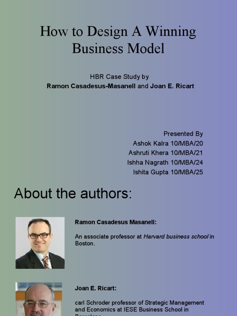 How To Design A Winning Business Model | PDF | Business Model ...