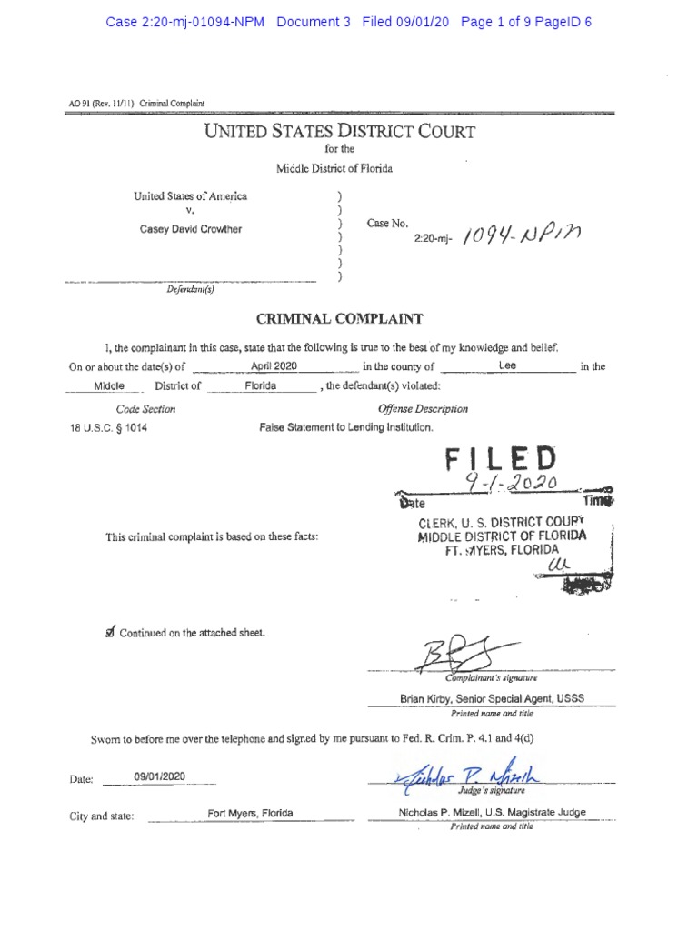 Caso de Casey David Crowther. Florida | PDF | Common Law | Financial ...