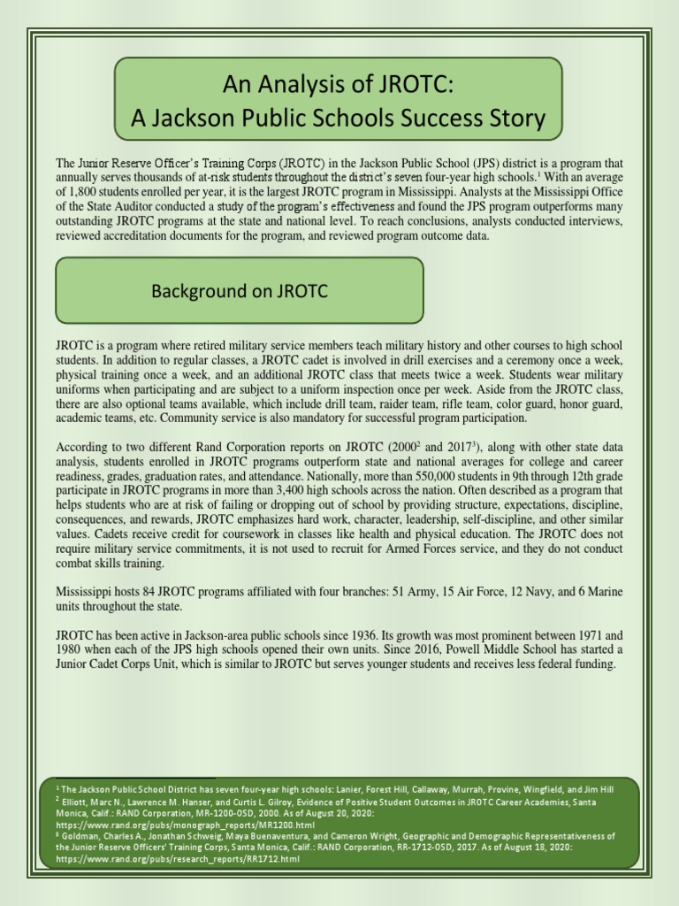 JROTC FINAL Format State Auditor | PDF | Science, Technology ...