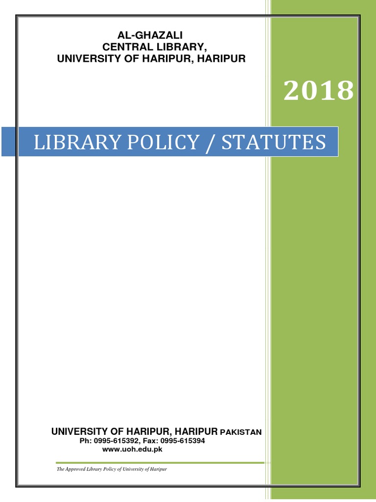 Library Rules Regulations PDF | PDF | Publishing | Librarian