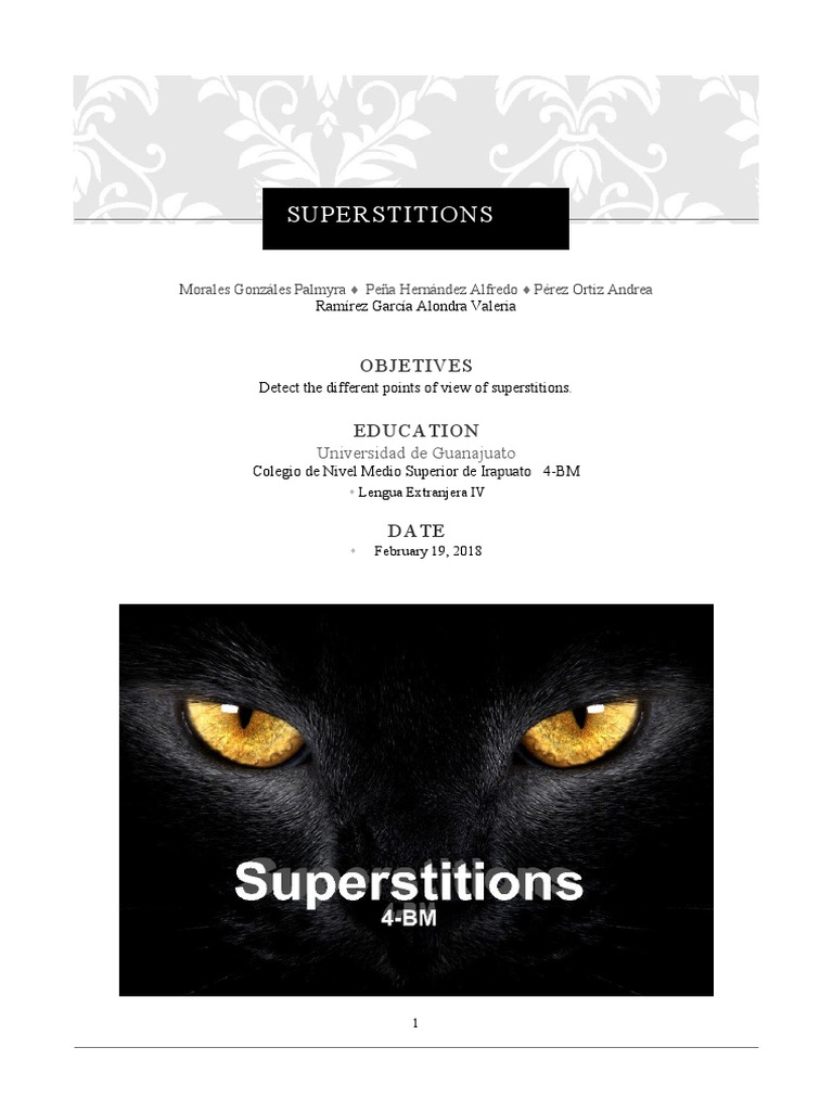 Superstitions | PDF | Superstitions | Luck