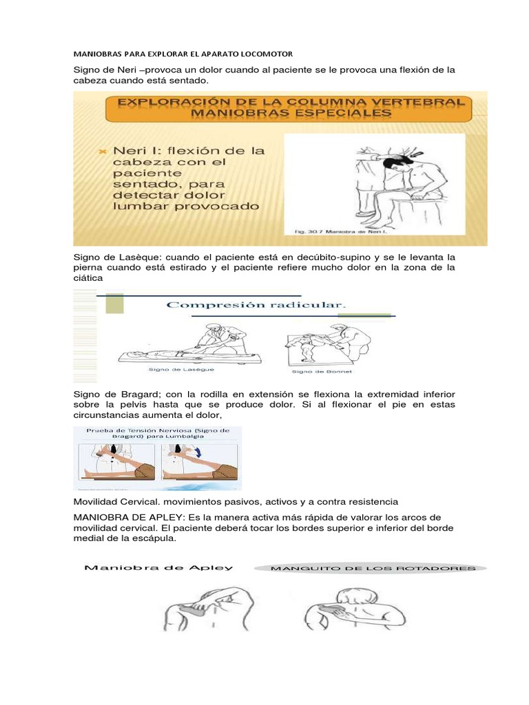 Maniobras Aparato Locomotor | PDF | Rodilla | Pie