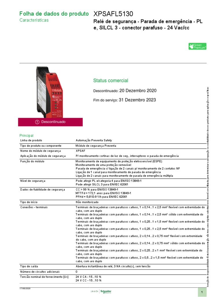 Preventa XPS - XPSAFL5130 | PDF | Eletricidade | Engenharia Elétrica