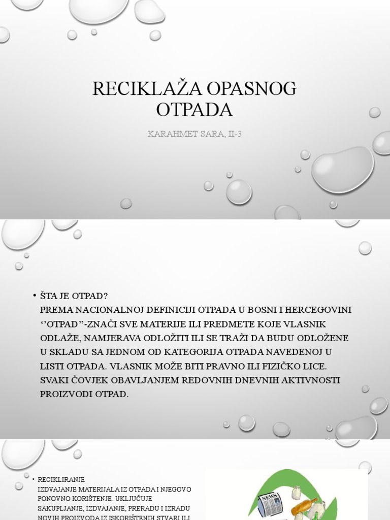 Reciklaza Opasnog Otpada | PDF