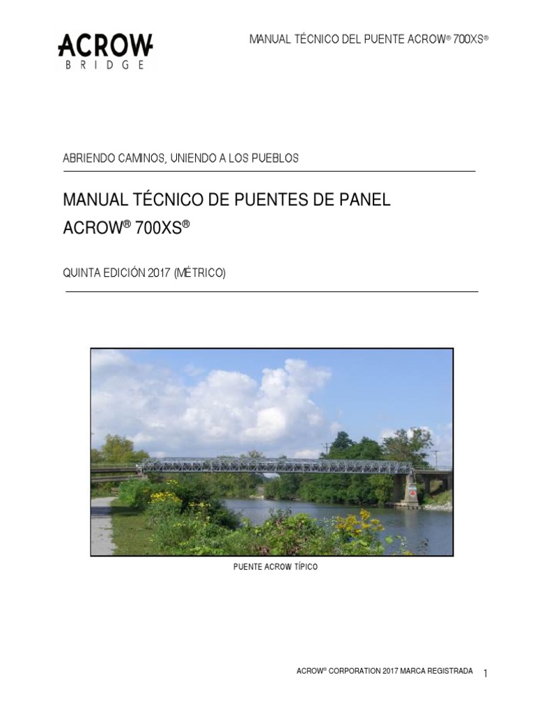 Manual Acrow 700XS | PDF | Puente | Braguero