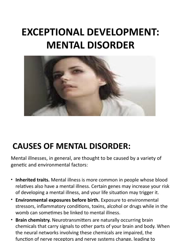 Understanding the Causes and Types of Mental Disorders | PDF | Mental ...