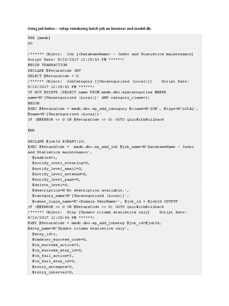 AX 2012 Database Reindexing | PDF | Database Index | Information Retrieval