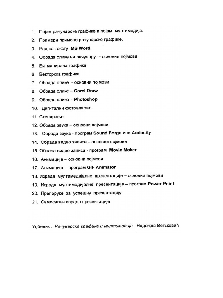 Racunarska Grafika I Multimedija | PDF