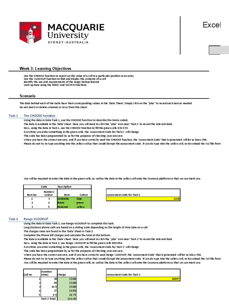 Mastering Lookup Functions: A Guide to Using CHOOSE, VLOOKUP, INDEX, and MATCH in Excel | PDF ...