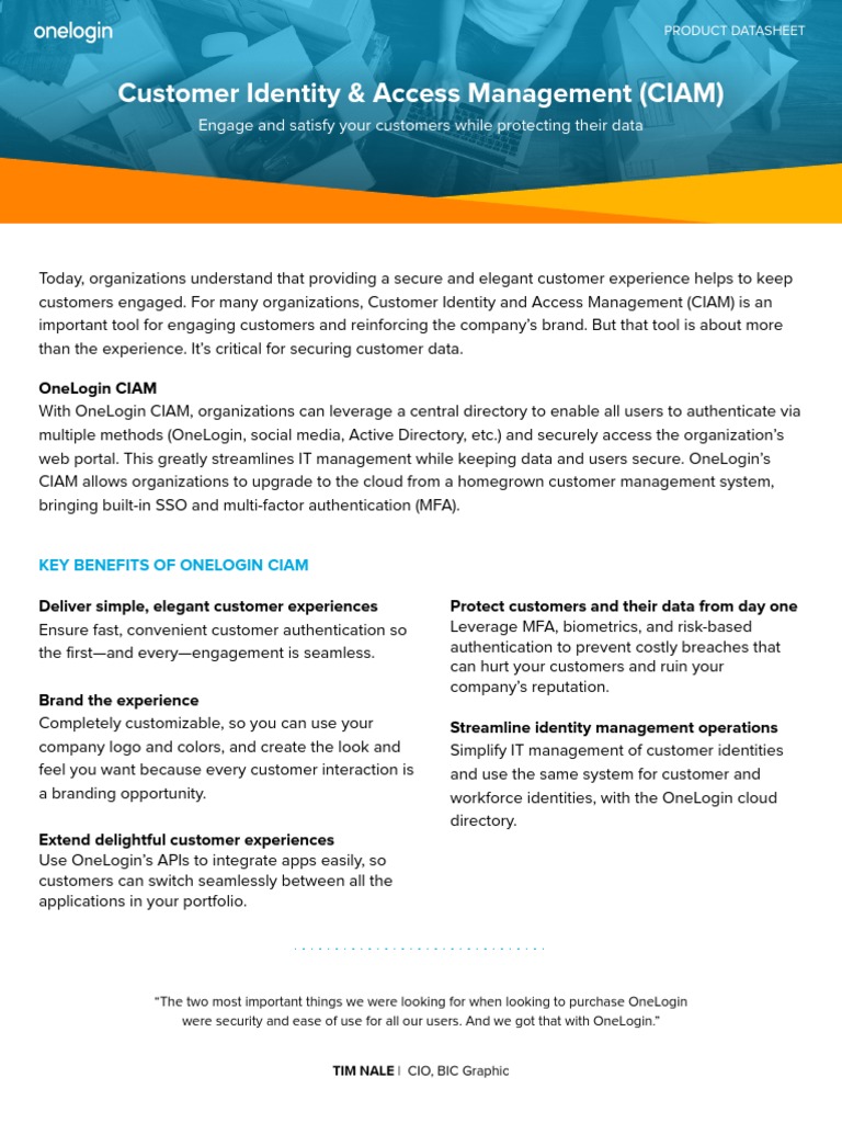 Customer Identity & Access Management (CIAM) : Engage and Satisfy Your ...
