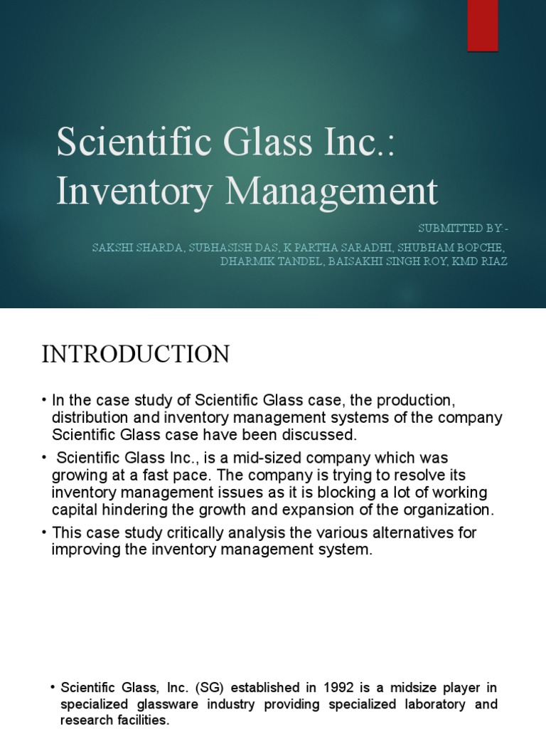 Scientific Glass Inc | PDF | Warehouse | Inventory